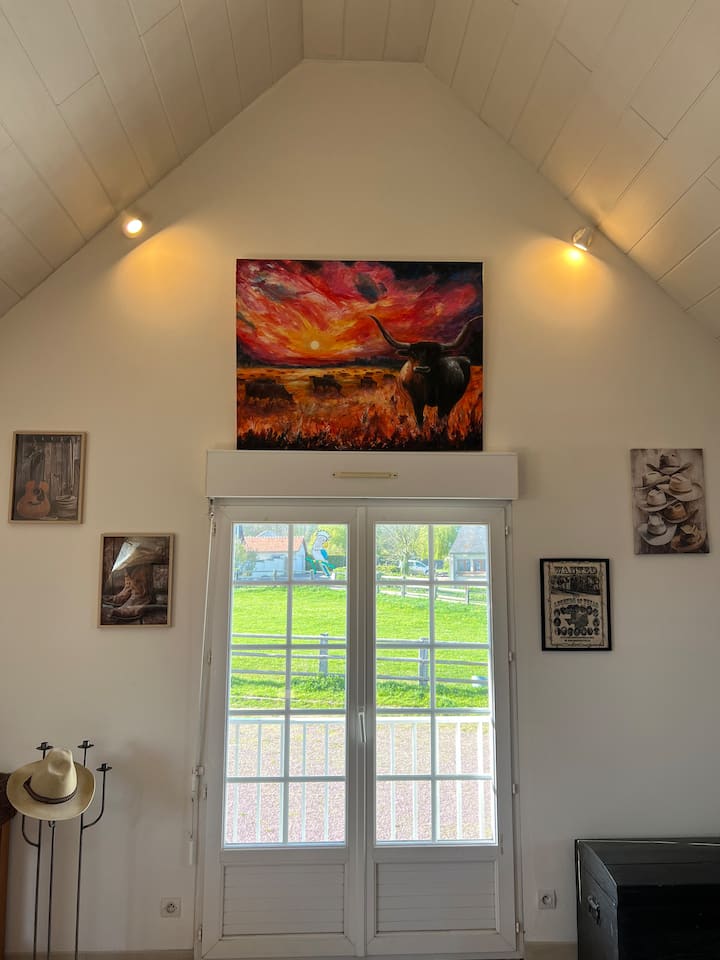 Appartement Authentique Western -Chevaux Acceptés - Villers-Bocage