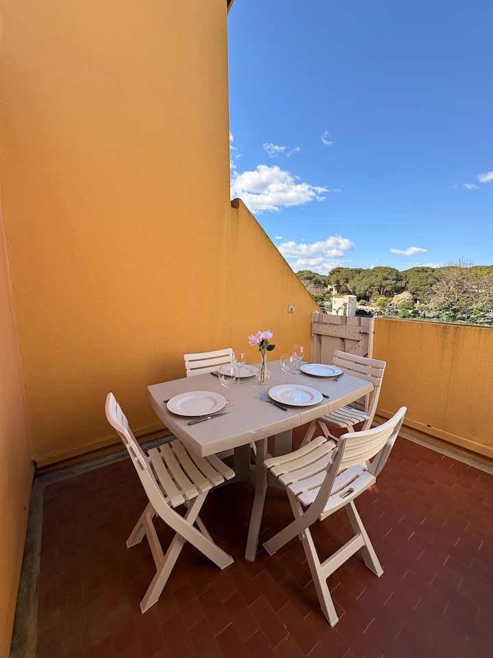 Studio Clim, Wifi, Mer, Résidence Paisible 5 Pers - Marseillan