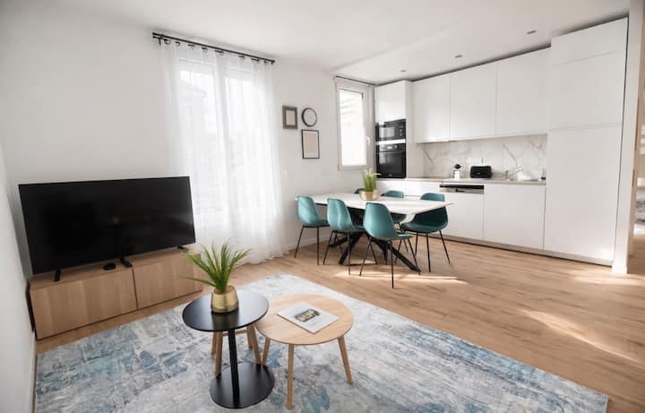 Appart Neuf Climatisé • 2 Chambres • 15 Min Paris - Clamart