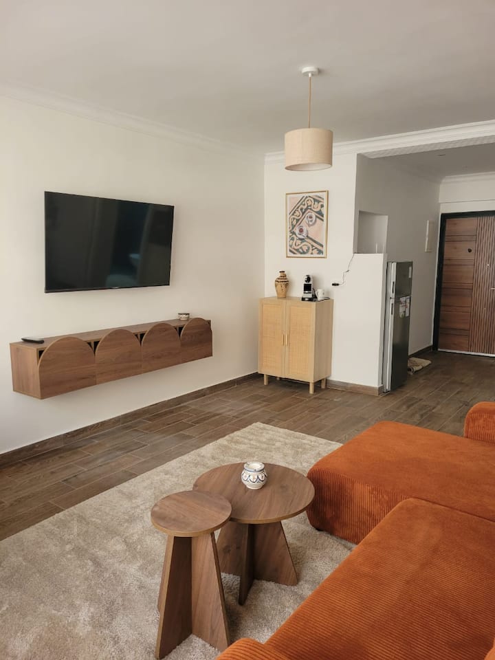 Cosy Appartement Refait à Neuf 2min Corniche - Tanger