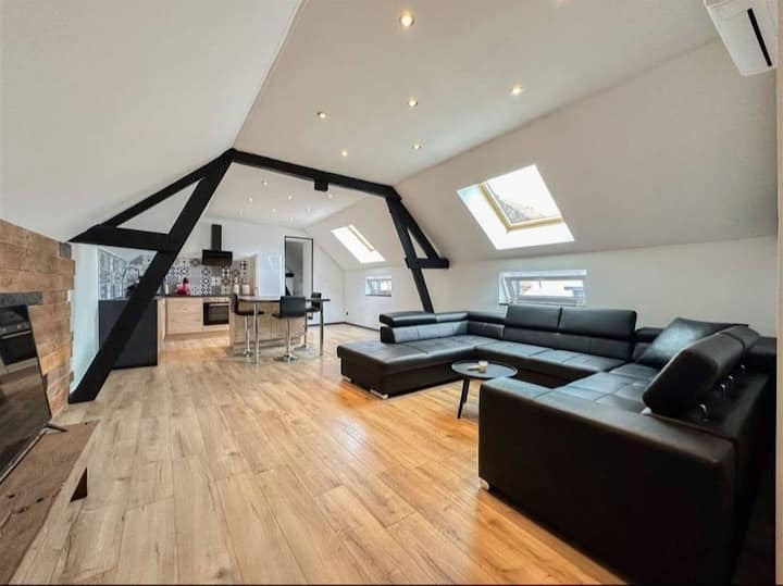 Suite 100m² Avec Jacuzzi, Sauna Parking Privé - Dour