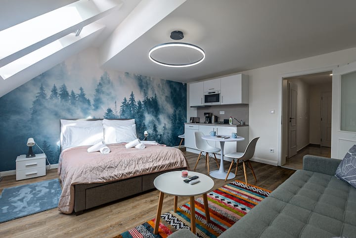 Cozy Forest Studio - Calm - Central - Stylish - Prague