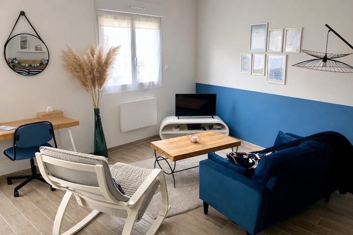Studio Cosy Avec Terrasse – Côte De Nacre - Plage d'Hermanville-sur-Mer