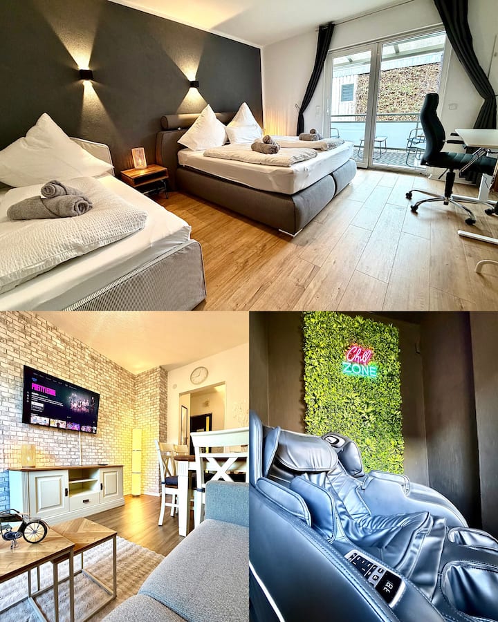 Modern L Balkon | Massagesessel | 8 Gäste - Essen