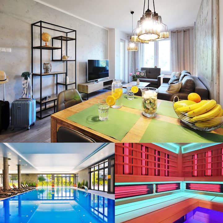 2-room Apartment-indoor Pool, Sauna, Gym - Dźwirzyno