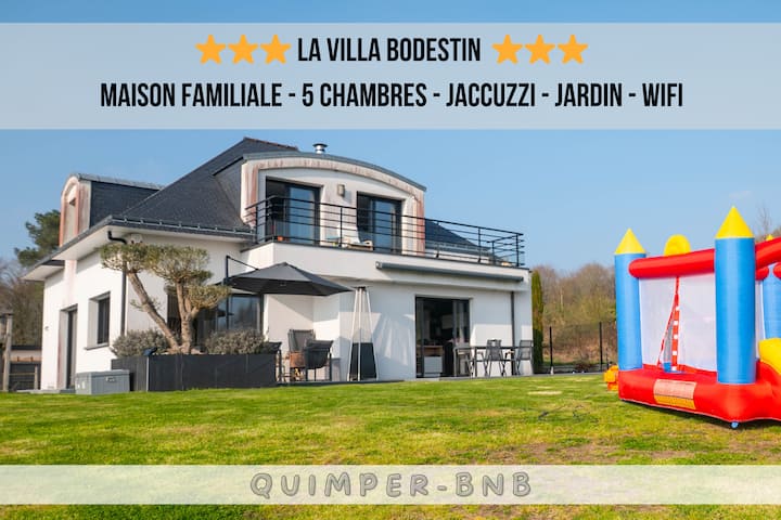 Villa Avec Jacuzzi, 5 Chambres – Idéale Famille - Languidic