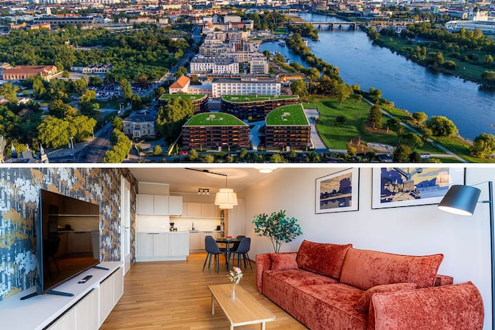 2room Apt Near River Elbe And Ceiling Cooling 65qm - Dresde