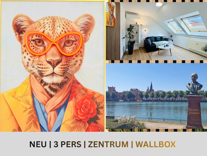 "Pfaffenteich 1" Wallbox Klima 40qm Bahnhof>3min - Schwerin