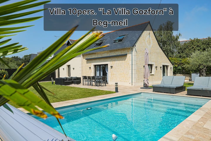 "La Villa Gozforn" Avec Piscine Et Plage à Pied! - Fouesnant