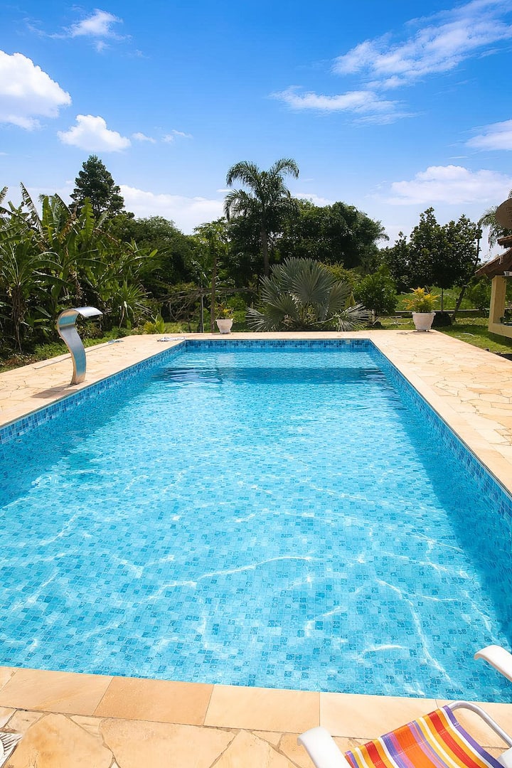 Casa Com  Piscina, Lago, Pesqueiro E Churrasqueira - Ibiúna
