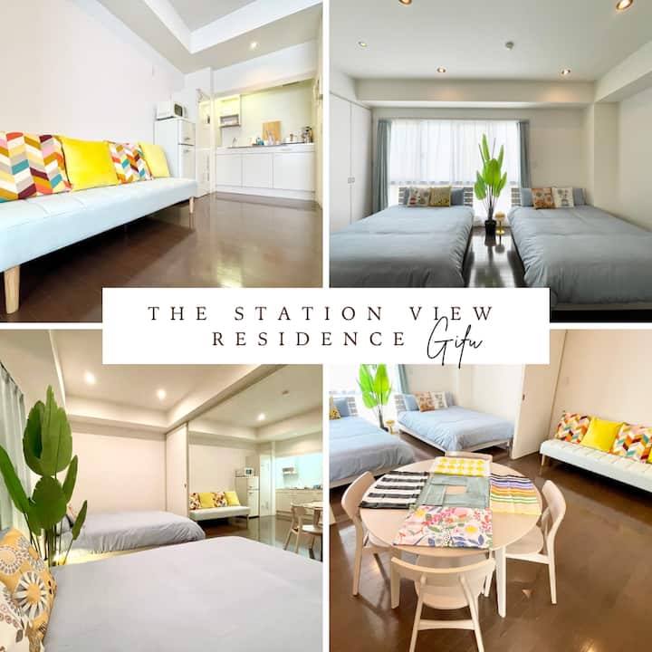 【岐阜駅徒歩4分の駅近】新規open｜広々1ldk！家族・グループ歓迎｜岐阜の観光拠点に最適！ - Gifu