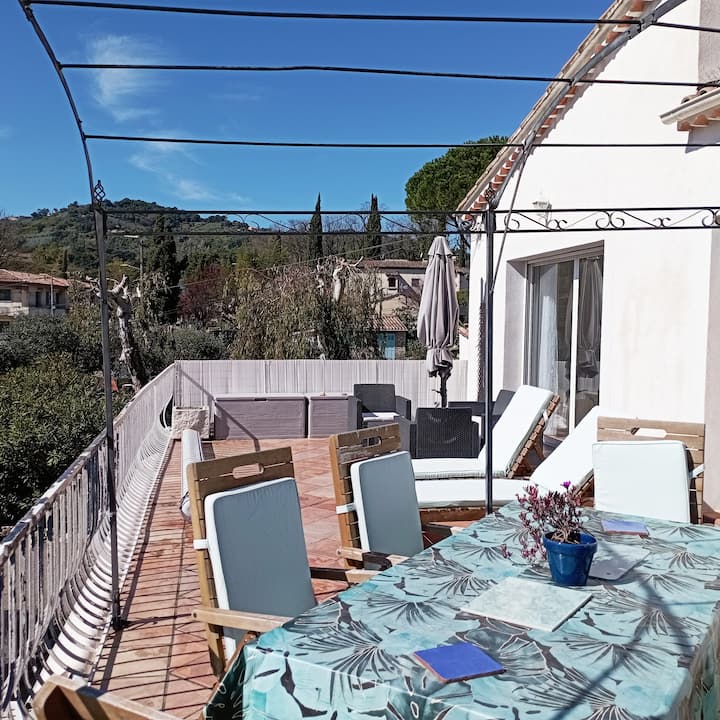 Haut De Villa Climatisé Vue Panoramique 180° - Auribeau-sur-Siagne