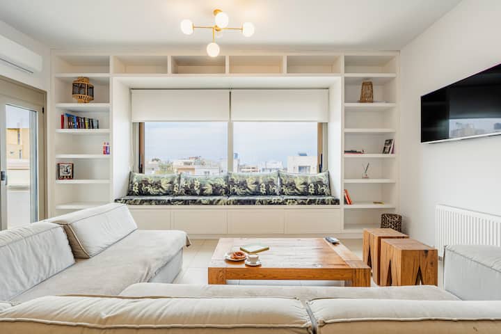 Minimal Artistic Loft With Swimming Pool & Parking - Heraclión