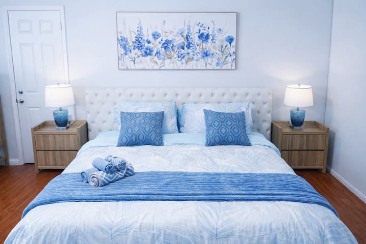 Cozy Blue 1br | Kitchen + Coffee Bar|fast Wifi - Hacienda Heights, CA