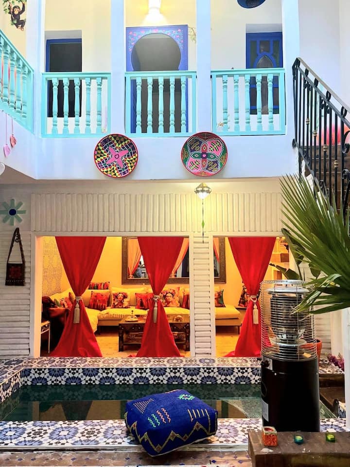 Riad Frida Kalho 
Dépaysement Total Assuré. - Marrakech