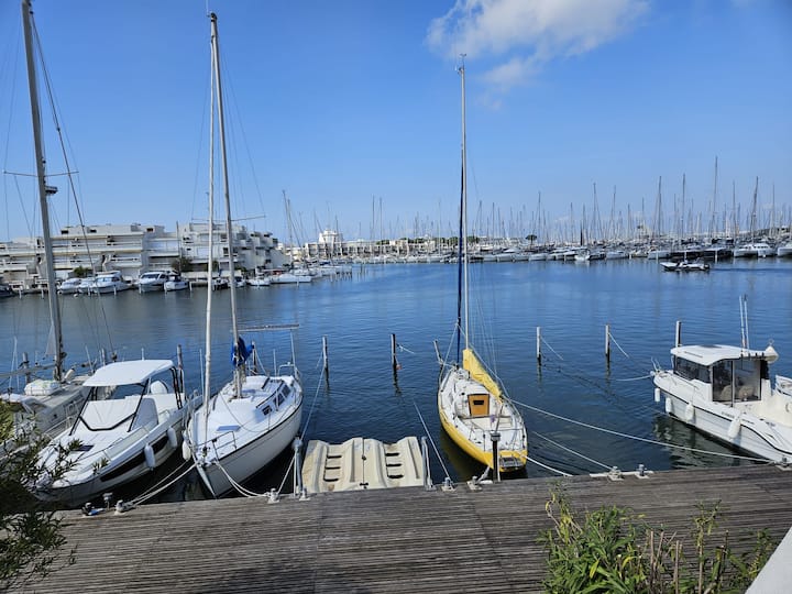 Marina T2 + Cabine Port-camargue, Piscine&vue Mer - La Grande-Motte
