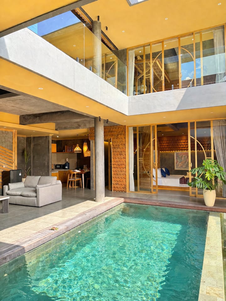Stylish 4br Private Pool Villa Groups Stay Ubud - Bali