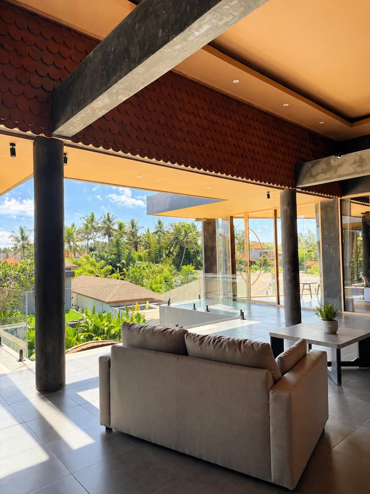 Stylish 4br Private Pool Villa Groups Stay Ubud - Bali