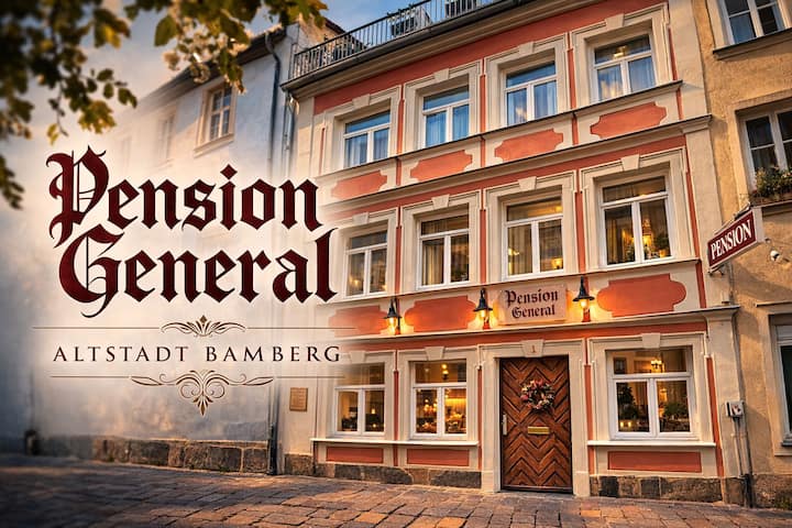 Pension General Im Herzen Bambergs - Doppelzimmer - Bamberg