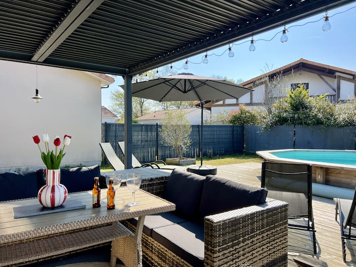 Maison Moderne Avec Piscine, 6 Pers, 10 Min Plages - Mimizan