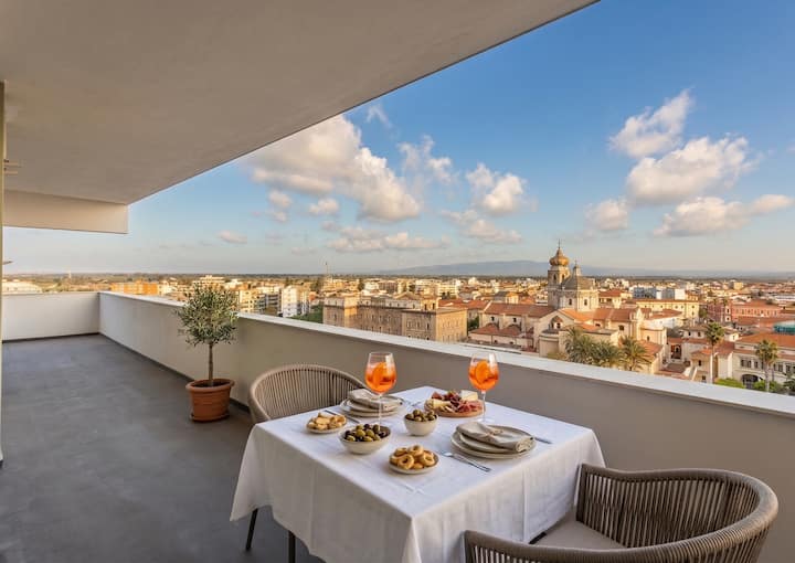[Penthouse Magic View] Grande Attico In Centro - Oristano