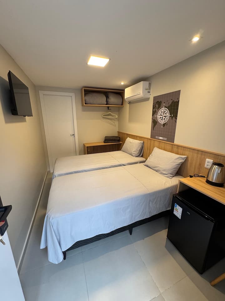 Ecobox Suíte Dupla Moderna Com 2 Camas Solteiro. - Santa Rosa
