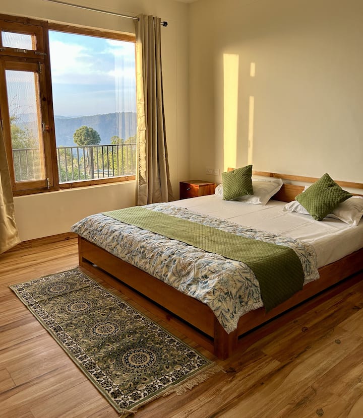 Scenic Valley Room | Desk Setup | Comfortable Stay - Almora