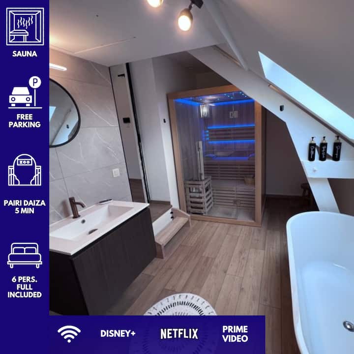 Gîte Saphir - Sauna - Pairi Daiza - 6 Pers - Enghien