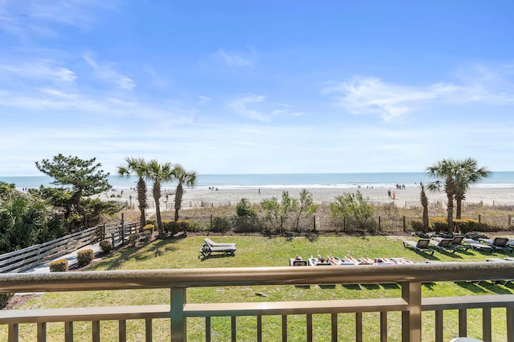 Oceanfront Studio | Balcony | Sunrise Splendor - Myrtle Beach, SC