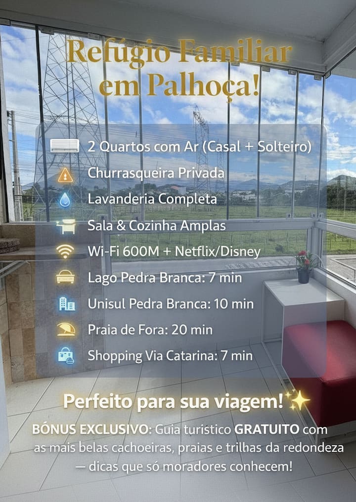 Hospedagem Completa São Sebastião Praticidade Laze - Palhoça