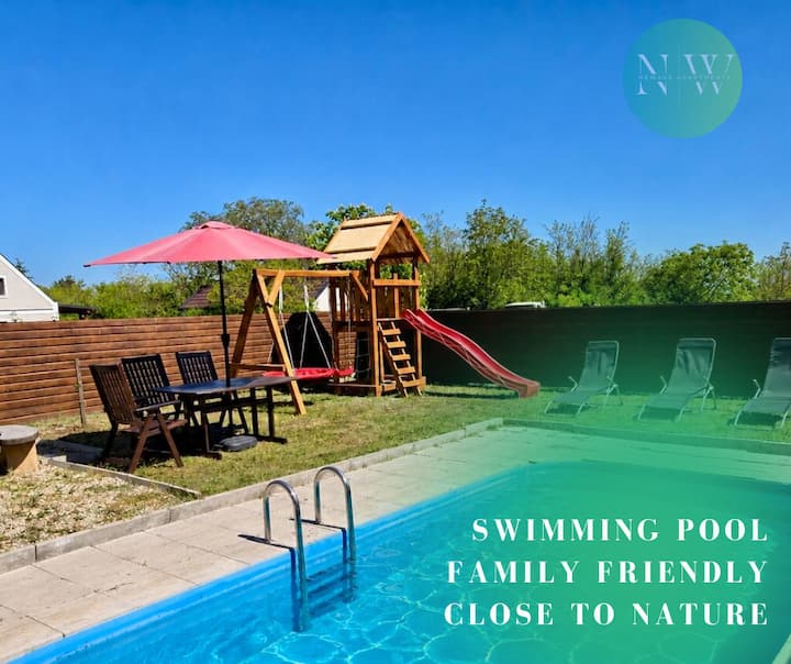 Happy Garden House - Pool, Playground & Family Fun - Balatonkenese