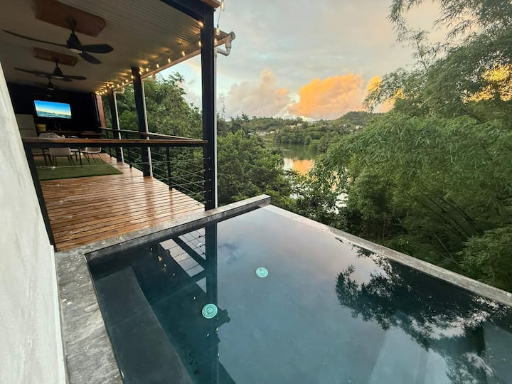 Serene Hillside Lake House W/ Pool - Puerto Rico