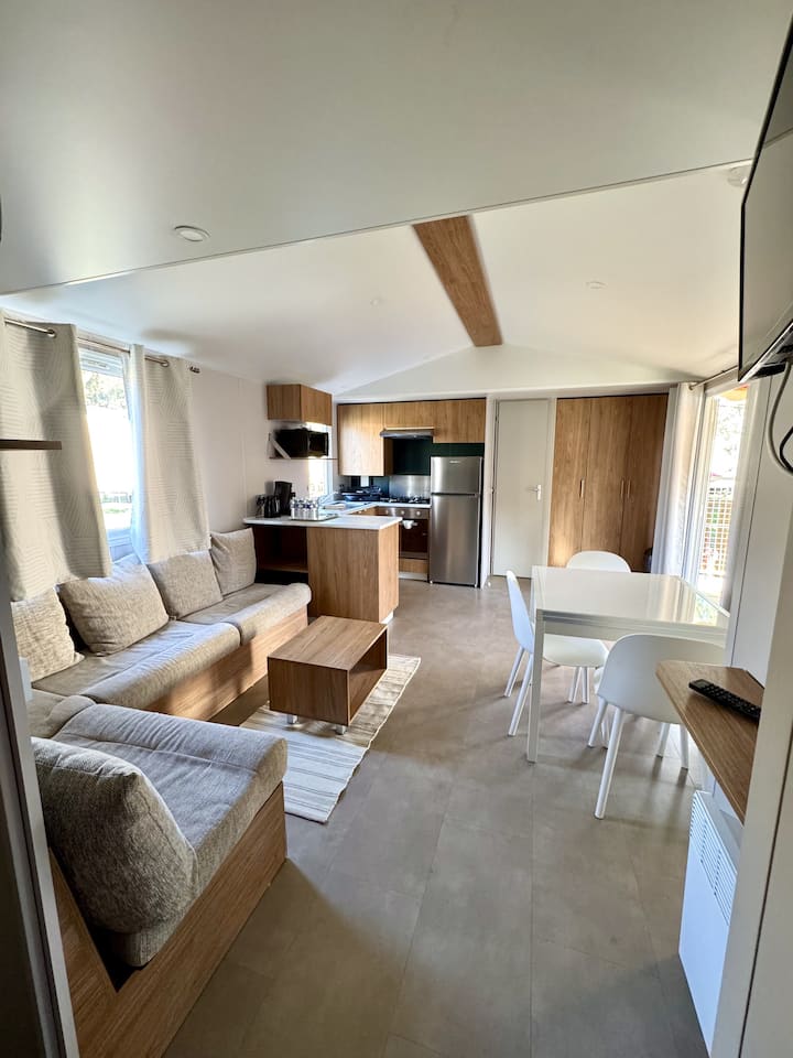 Logement 6 Pers - Plage à Pied - Camping 4 éToiles - Mimizan