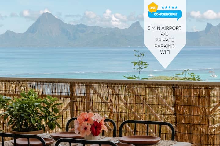 Cocon Cosy 5 Min Aéroport/ Superbe Vue Sur Moorea - Tahiti