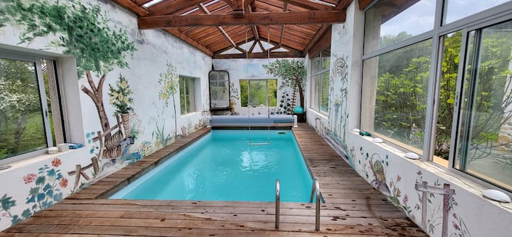 Parenthèse Champêtre - Piscine Intérieure - Parc de Courzieu