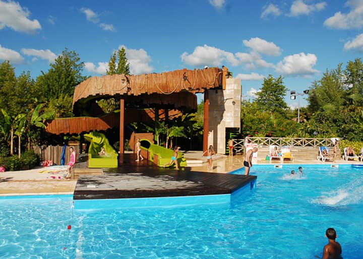 Mobil Home 6 Pers Lagon Camping Tropical 5 éToiles - Mézos