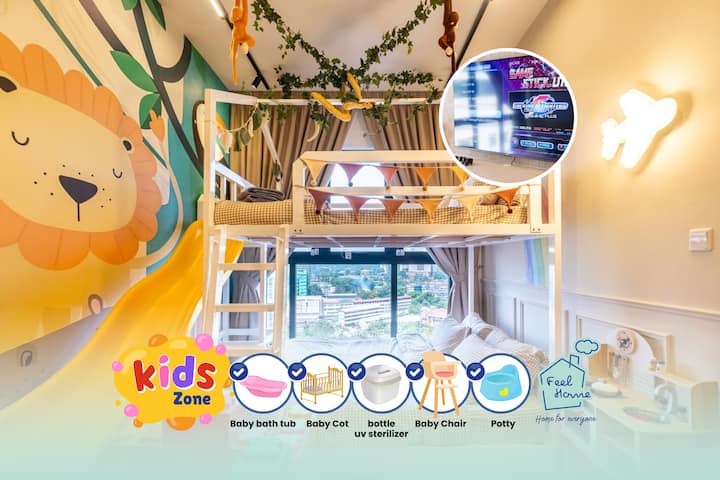 Kids Friendly Slides With Baby Cot Above Lrt Pudu - Kuala Lumpur