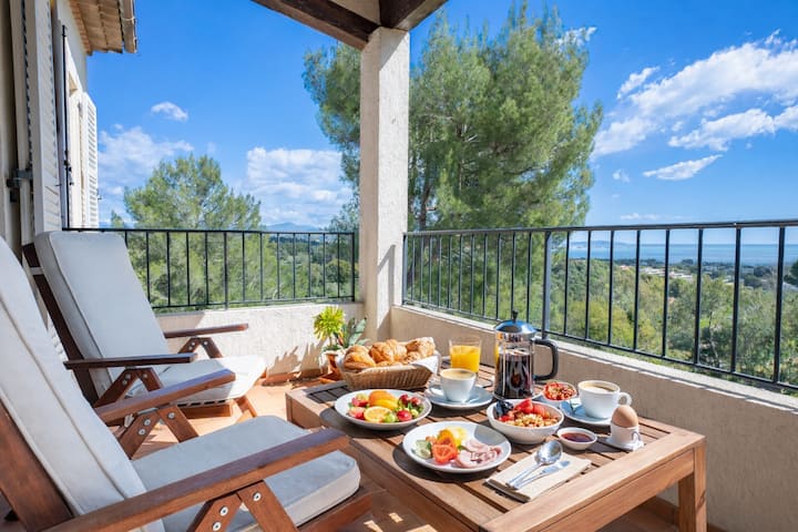 Appartement Vue Mer Entre Nice Et Cannes - Cagnes-sur-Mer