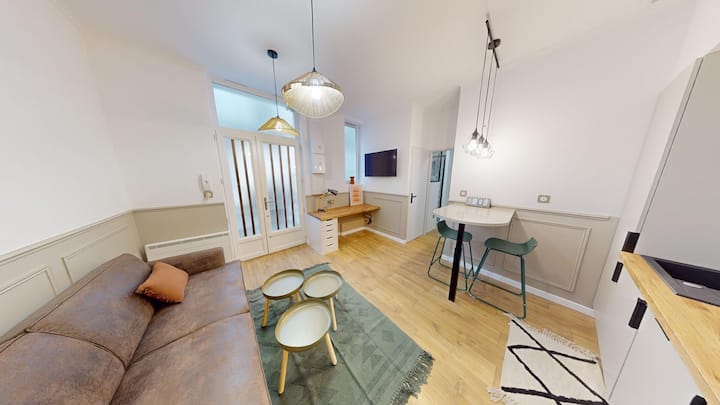 T2 Design Idéal Séjour Pro Ou Week-end - Nantes