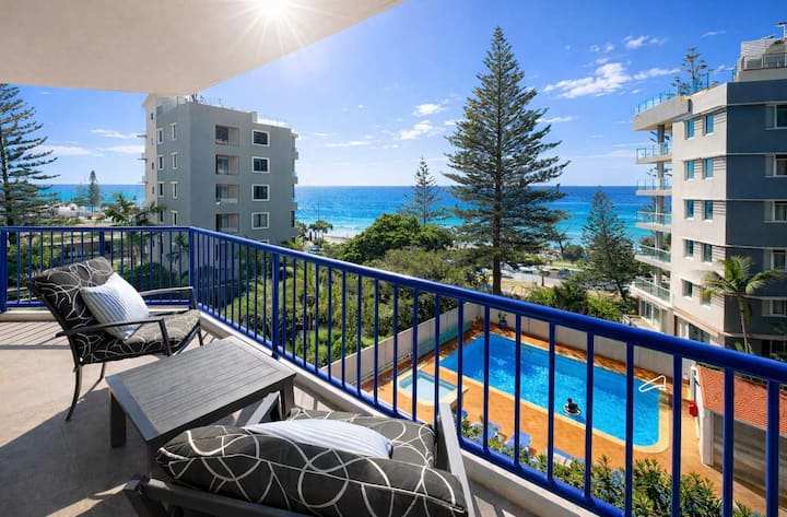 Ocean View Apt - 1 Min To Beach - Surfers Paradise