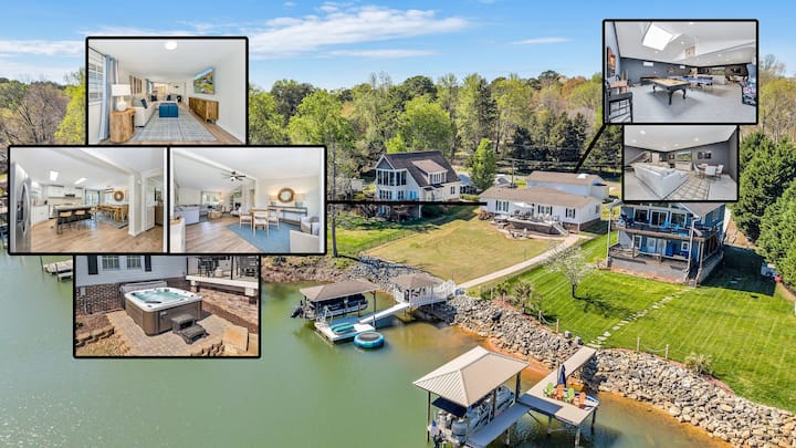 Lakefront Retreat W/ Dock, Hot Tub & Game Room - Denver, NC