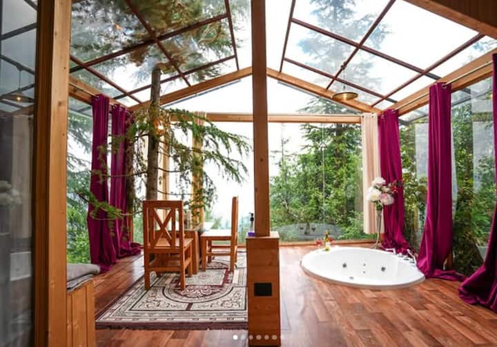 Dreamy Round Jacuzzi Treehouse |Tandi | Wi Fi - Himachal Pradesh
