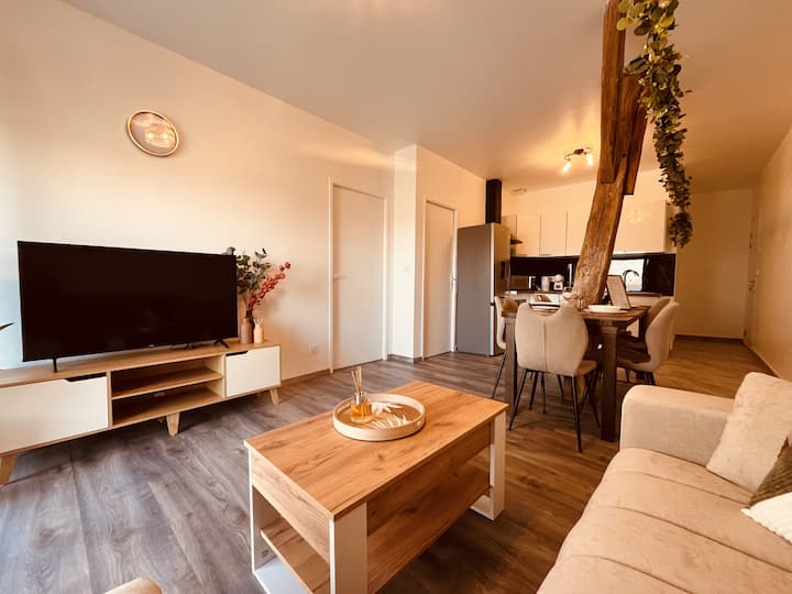 T3 Moderne Proche Aéroport Lyon -Parking Et Wi-fi - Villette-d'Anthon