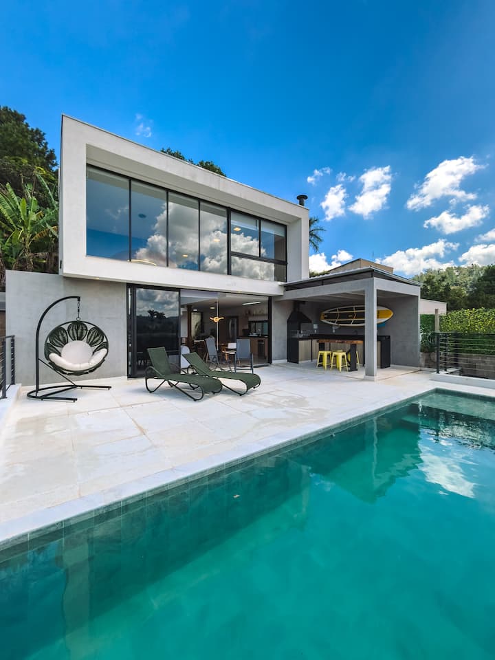 Loft Vue Latte 100m2|piscina Aque|ofuro|deck|vista - Serra Negra