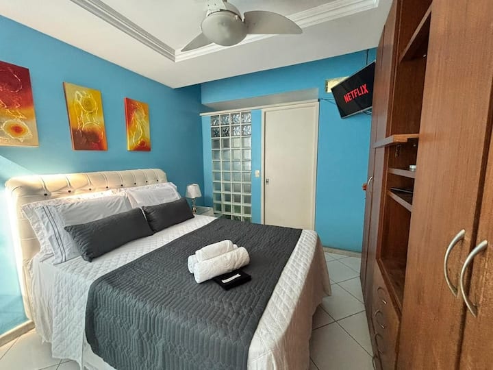 1qt. A 2 Min Da Praia De Copa Com Portaria 24h - Brazil