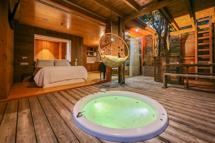 Cabin With Rooftop And Jacuzzi In Galician Forest - Outes