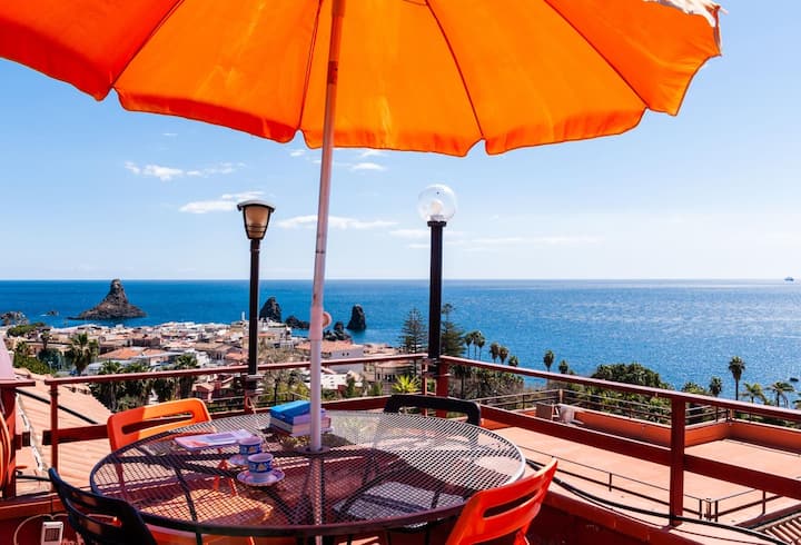 Casa Alice • Rooftop Solarium Con Vista Mozzafiato - Aci Castello