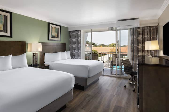 2 Queen Beds | Travelodge Monterey Bay Stay - Monterey, CA