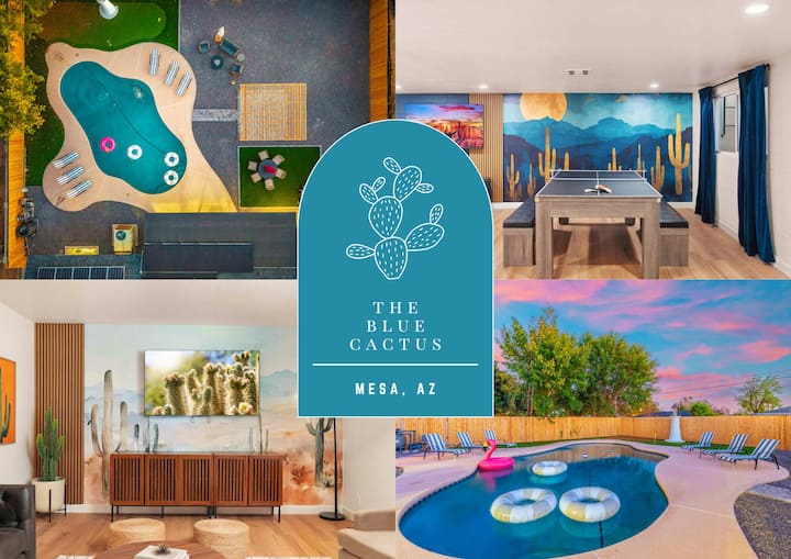 Sleeps 16 | Heated Pool + Arcade + Backyard Resort - Mesa, AZ