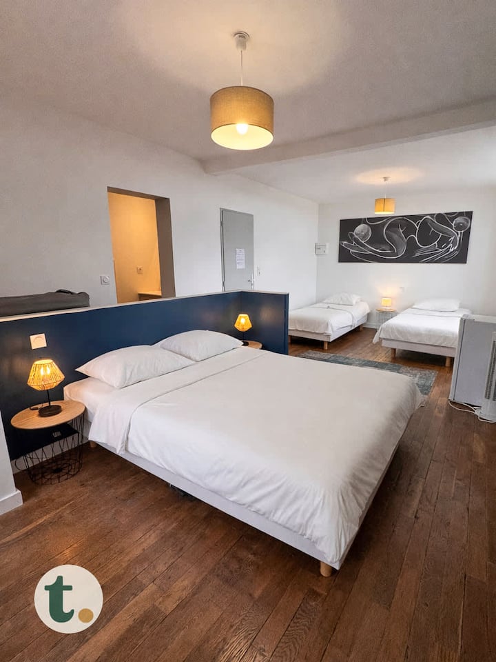 Tranquiloue - Coliving Chambre 3 - 10min Puy Du Fo - Les Epesses